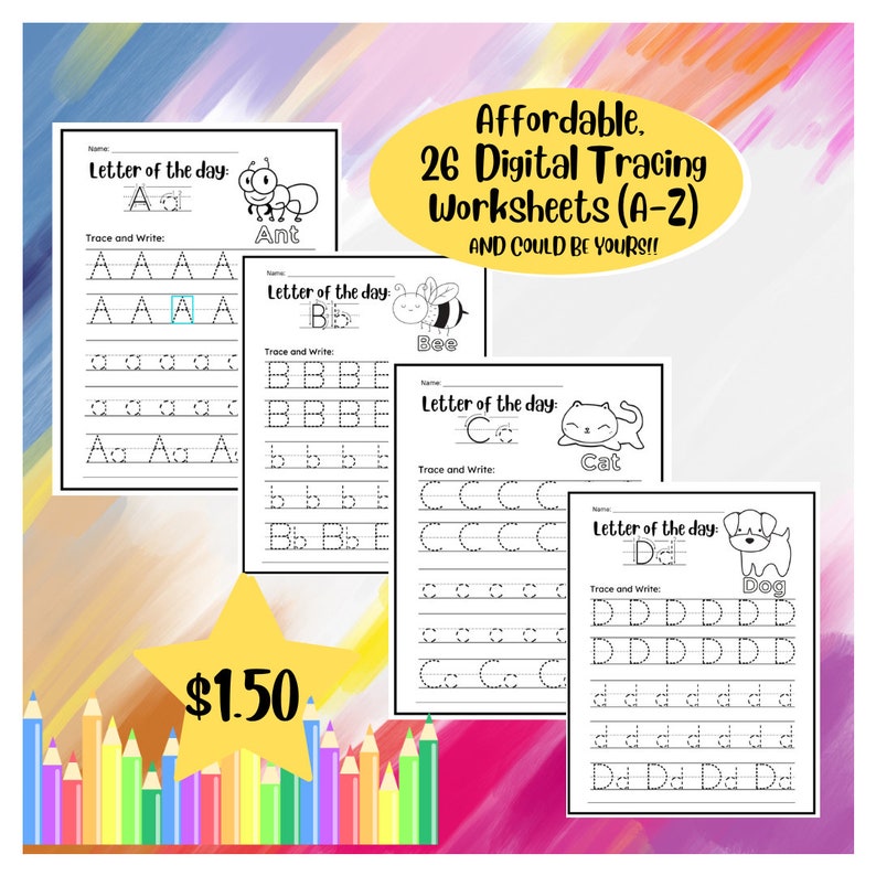 Alphabet Tracing Worksheets | Preschool Printable Worksheet | ABC ...