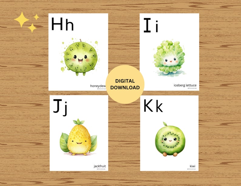 Alphabet Posters Classroom Education Children Learning Kindergarten ...