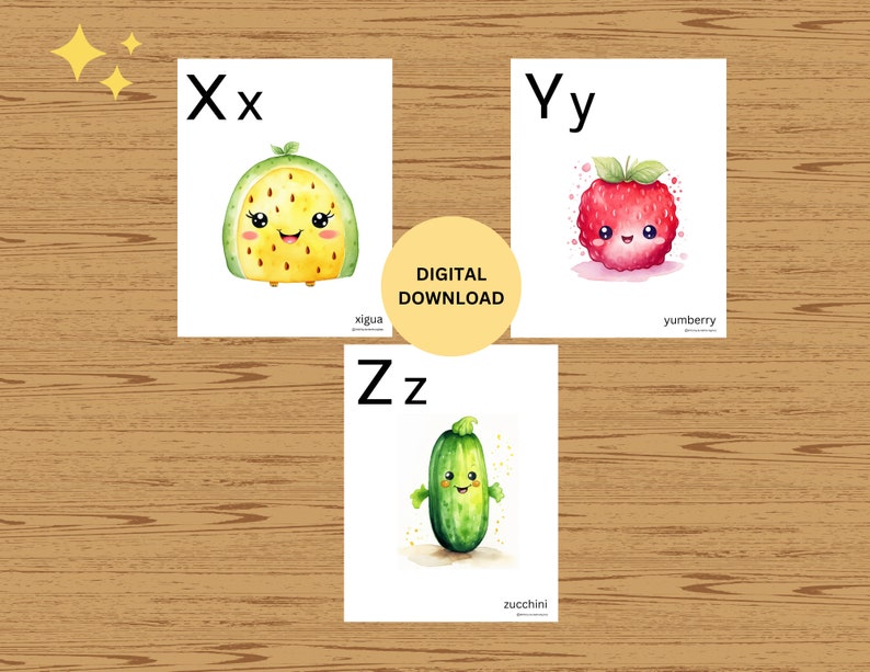 Alphabet Posters Classroom Education Children Learning Kindergarten ...