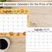 Editable and Printable September 2024 Calendar Fall-themed Monthly ...