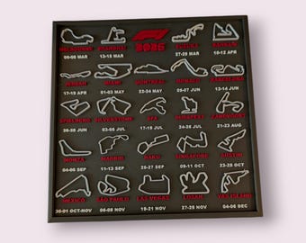 2025 Formula 1 Wall Art Calendar – Complete Race Schedule With Track ...