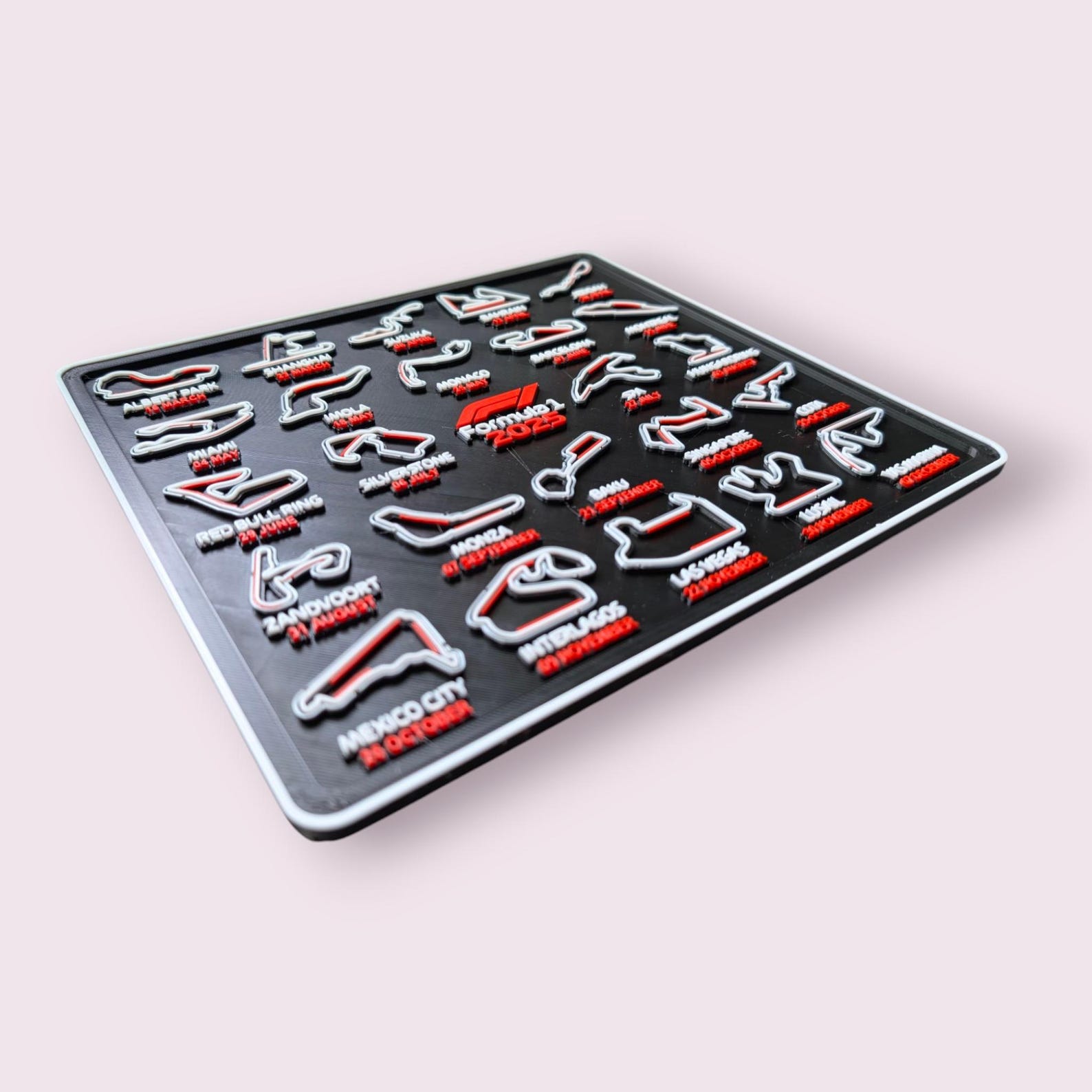 2025 Formula 1 Wall Art Calendar – Complete Race Schedule With Track ...