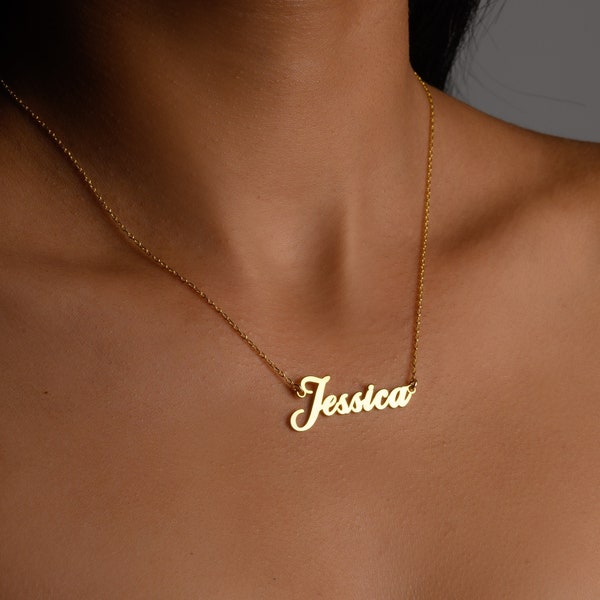 Gold Name Necklace - Etsy
