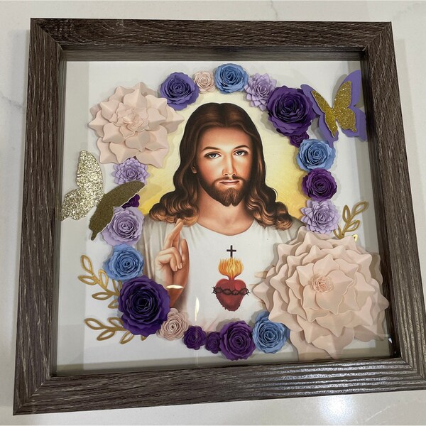 Mary and Jesus Shadow Box - Etsy