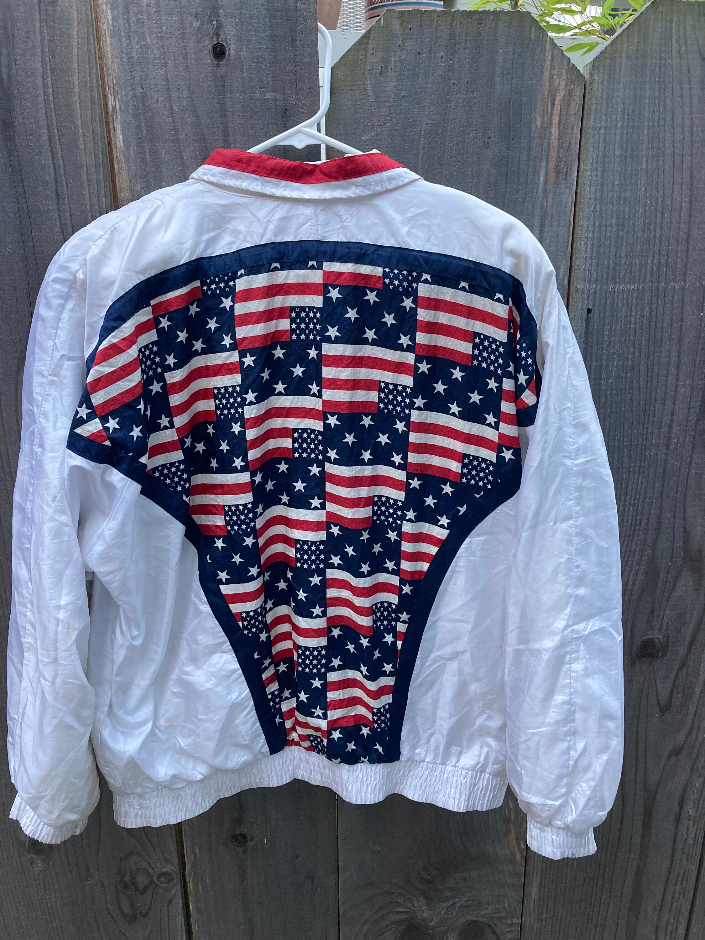 American Flag Track Jacket - Etsy