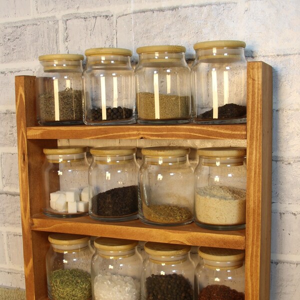 Wooden Spice Rack - Etsy