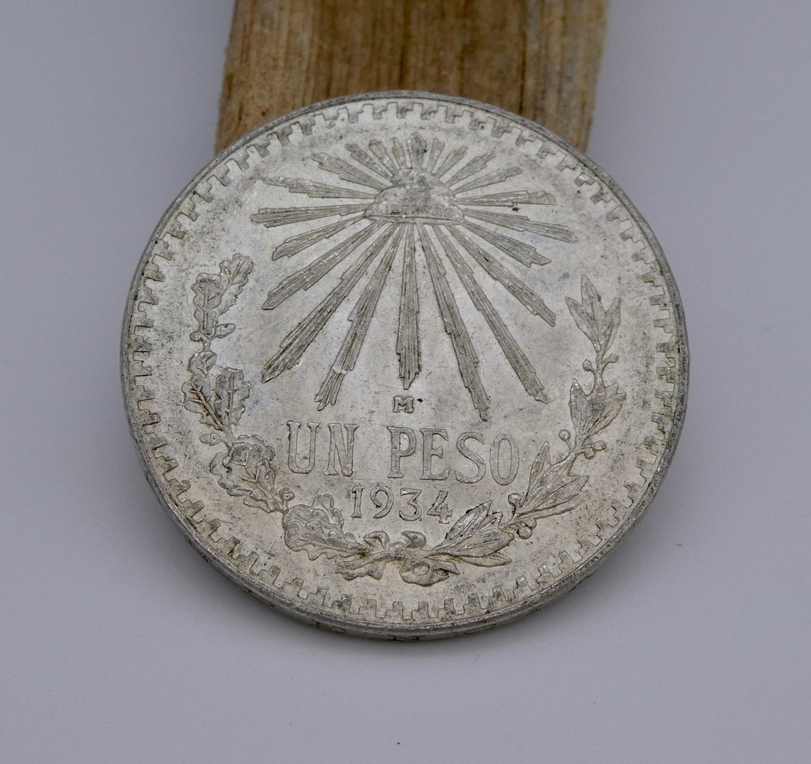 1934 Mexican Peso Silver Coin, Un Mexican Peso 0.720 Silver, 1934 ...