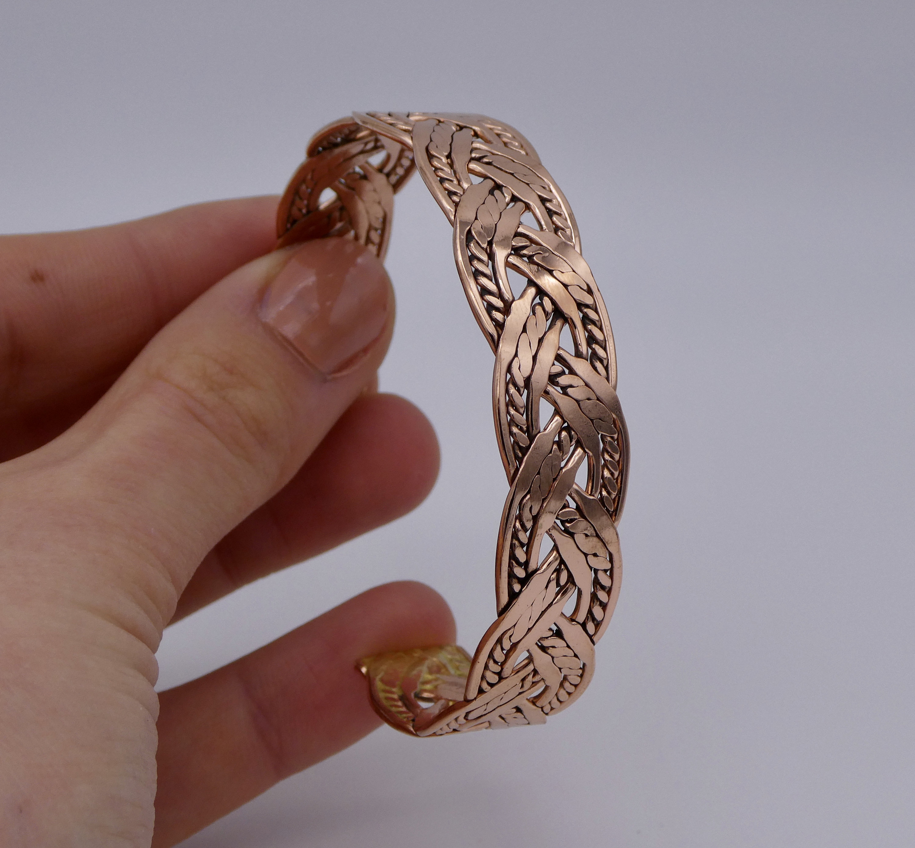 Copper Cuff Bracelet, Intricate Braided Copper Bracelet, Unique Copper ...