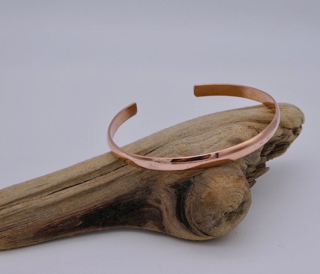 Copper Cuff Bracelet, Plain Copper Bracelet, Simple Copper Cuff, Pure ...