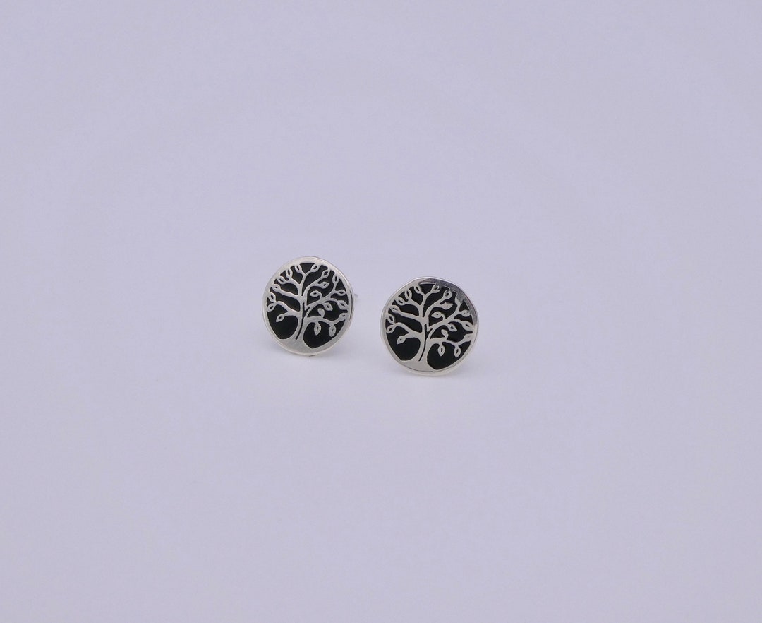 Sterling Silver Tree of Life Studs, Sterling Silver Tree Studs, 925 ...