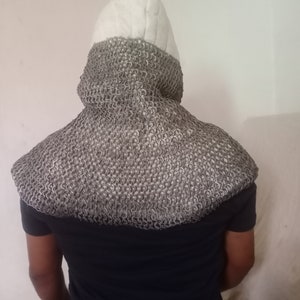 Chainmail Coif Hood With Gambeson Cap, 9mm Flat Ring - Etsy