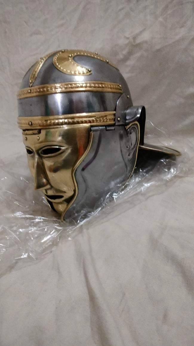 Handmade Imperial Gallic Mask Galea Helmet,roman Helmet With Face Mask ...