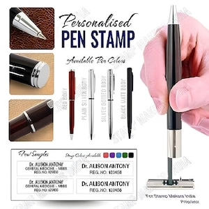 Color Stamp Writer Pen Stamp With Custom Personalized Signature ...