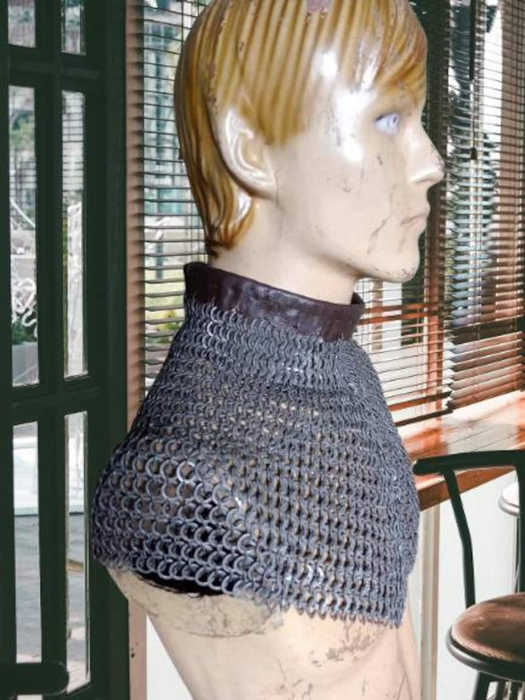 Chainmail Gorget,viking Chainmail Aventail,8mm Viking Bishop's,medieval ...