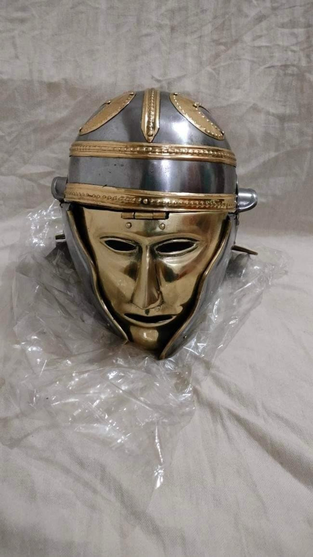 Handmade Imperial Gallic Mask Galea Helmet,roman Helmet With Face Mask ...