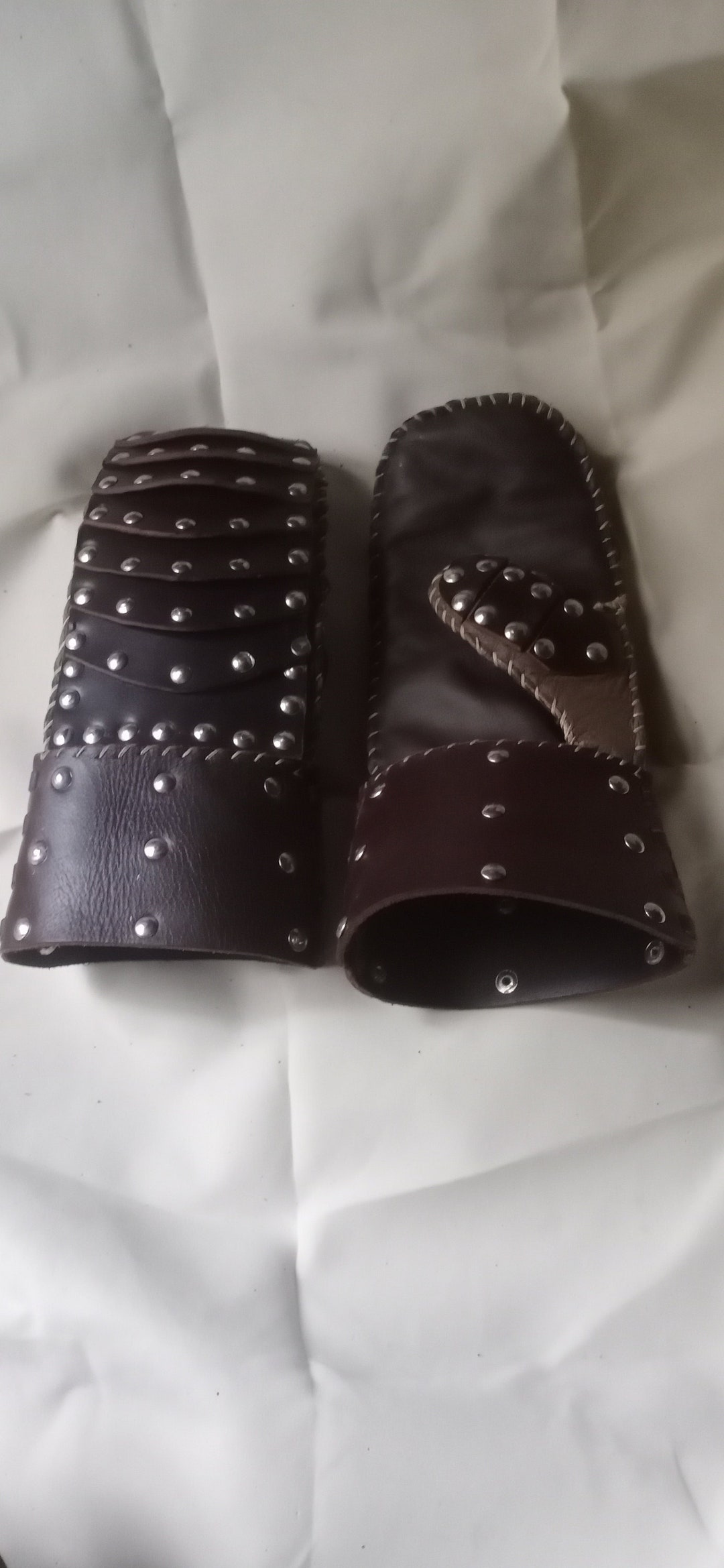 Pair Combat Gauntlets,viking Leather Gauntlets,battle Ready Leather ...