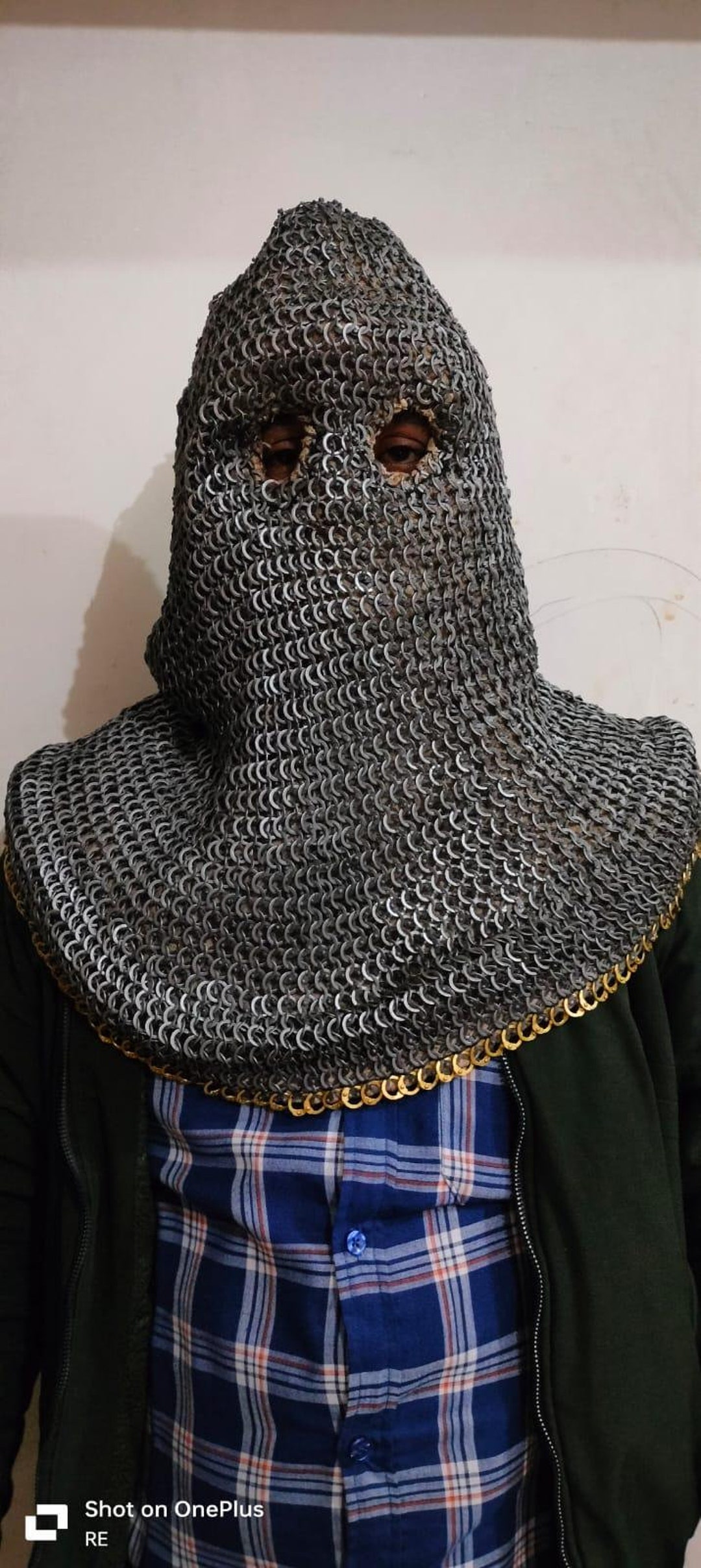 Viking Chainmail Coif,padded Mail Coif,historical Coif,medieval Coif ...