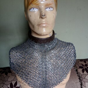 9mm Viking Chainmail Gorget, Medieval Aventail - Etsy