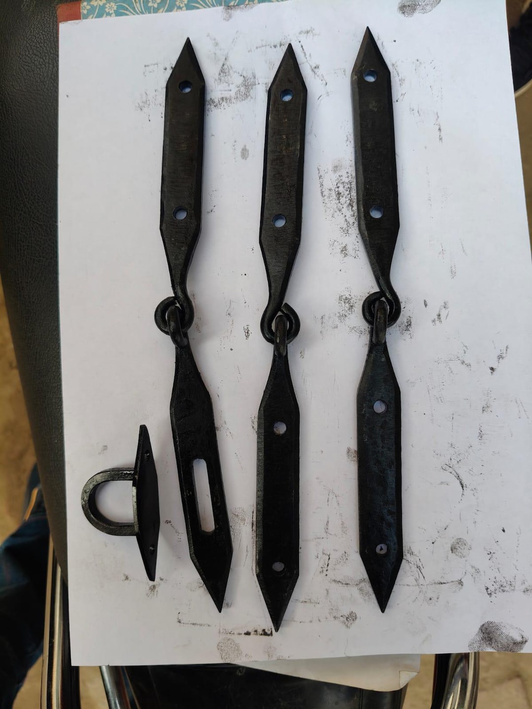 Handforged Hinges and Hasp Set,viking Hinges,medieval Hinges Hasp ...