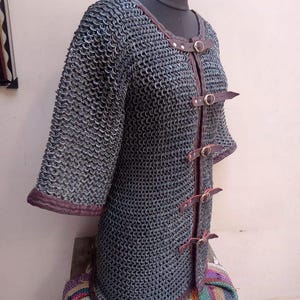 Lightweight Aluminum Chainmail Shirt – Flat Riveted 10mm Grey Mail ...