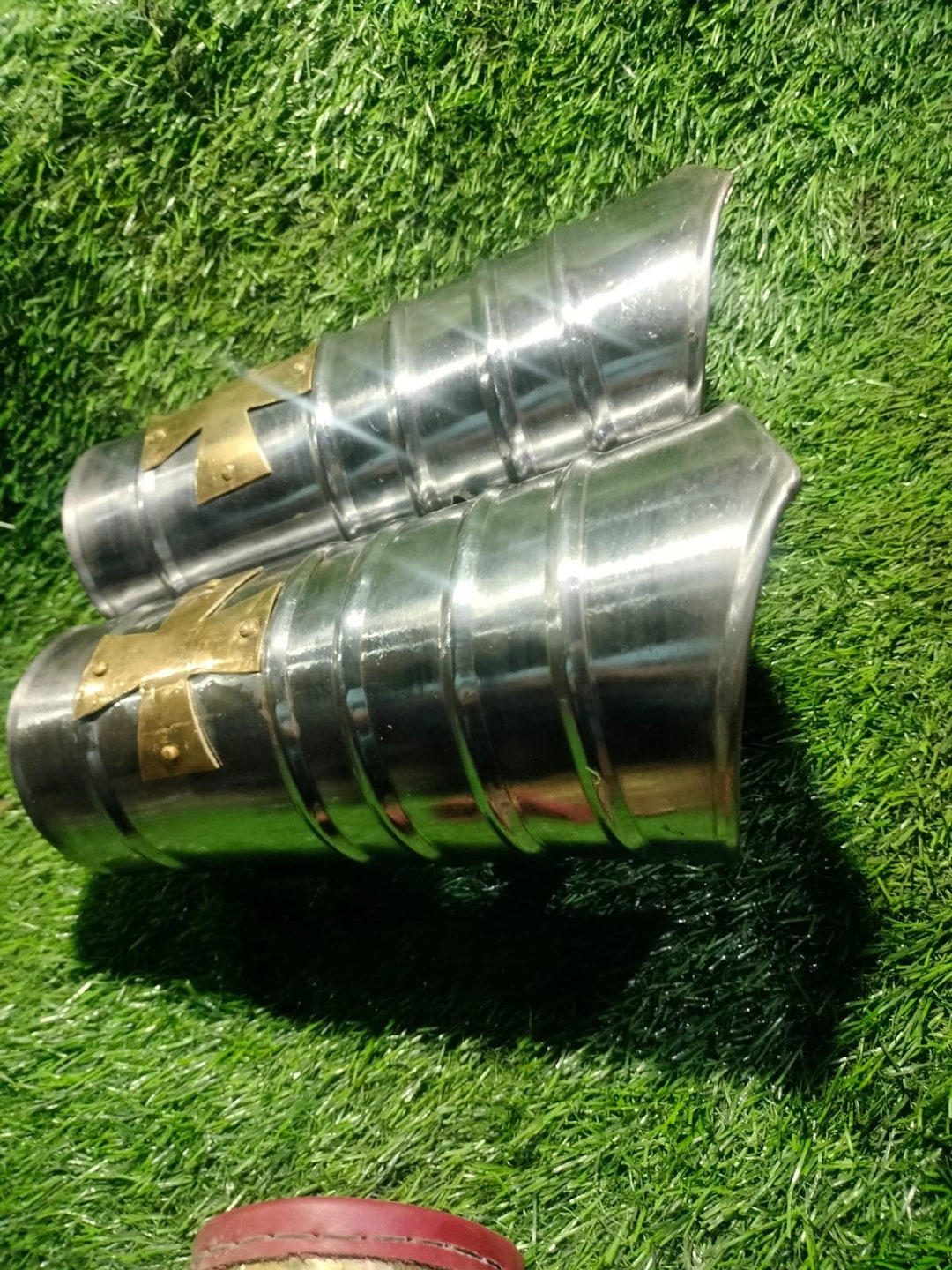 Mild Steel Hand Bracer With Brass Cross,handmade MS Bracers, Hand ...