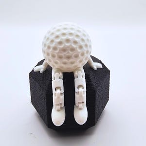 Funny 3D Printed Golf Ball Figurine With Arms and Legs - Unique Golf ...