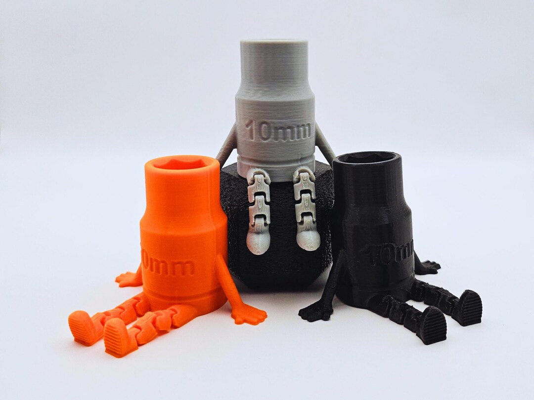 Socket Buddy 3D Printed- Articulated - 10mm - Mechanic - Tools - Humor ...