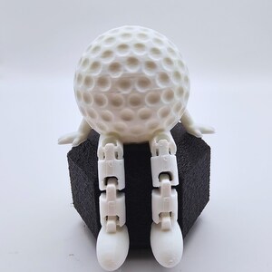 Funny 3D Printed Golf Ball Figurine With Arms and Legs - Unique Golf ...
