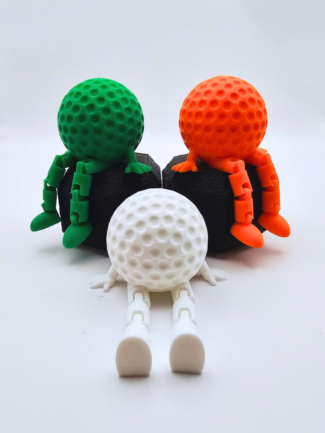 Funny 3D Printed Golf Ball Figurine With Arms and Legs - Unique Golf ...