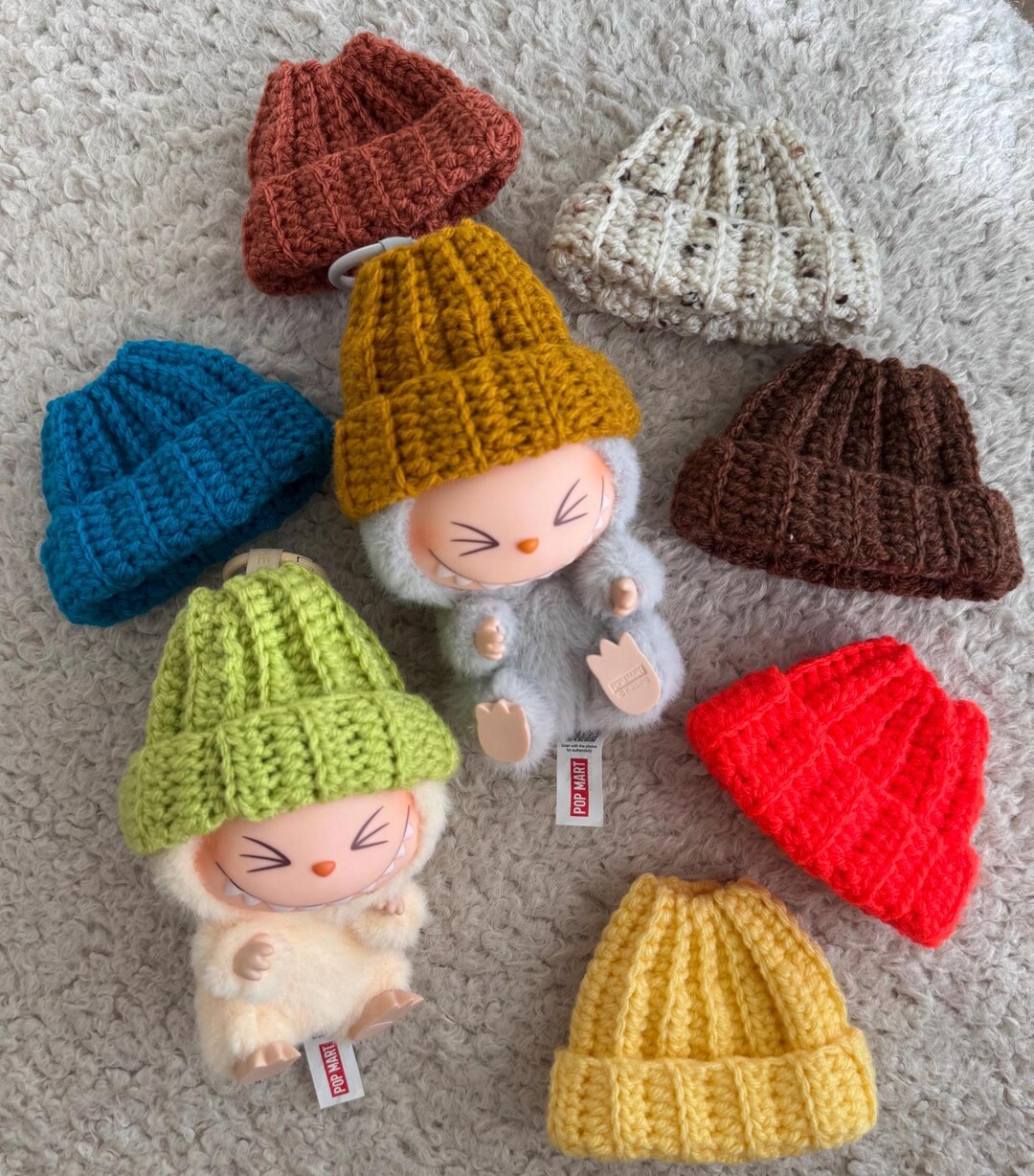 V2: Labubu Hand Knit Hat Beanie - Etsy