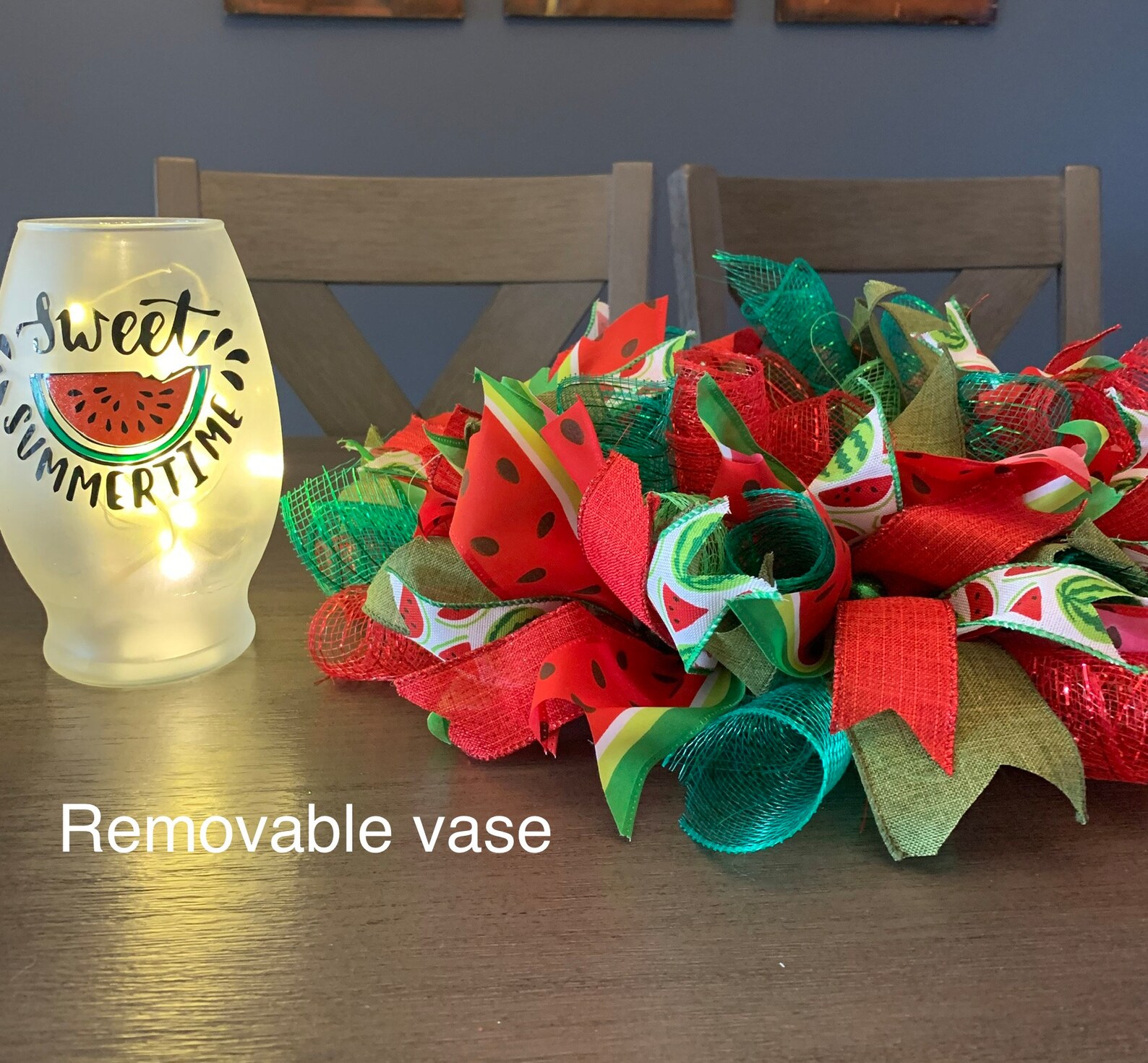 Lighted Watermelon Summer Centerpiece - Etsy