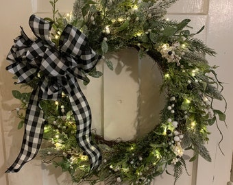 White Berry Wreath | Etsy