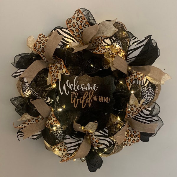 Zebra Wreath - Etsy