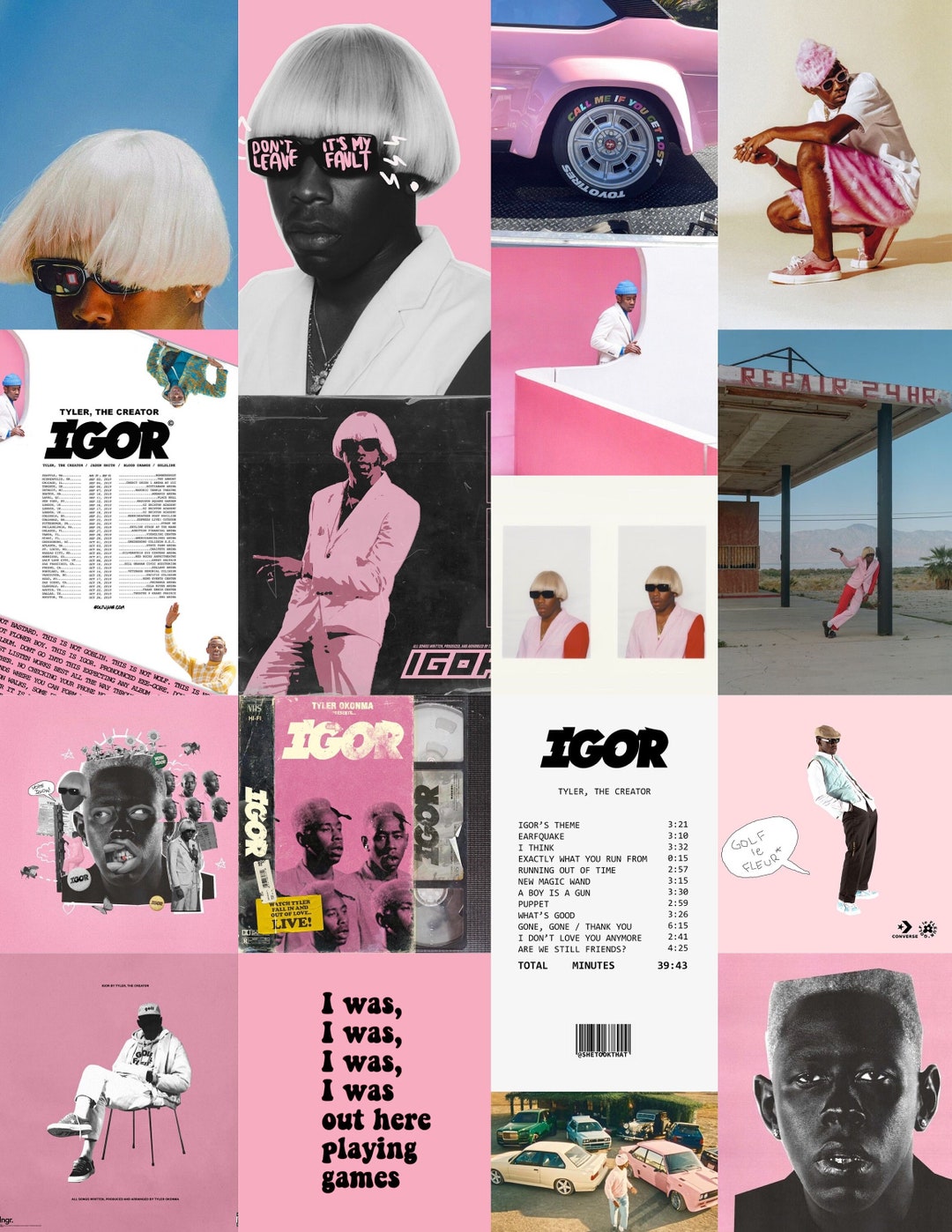 55pc Tyler the Creator Aesthetic Collage Kit IGOR GOLF CMIYGL - Etsy