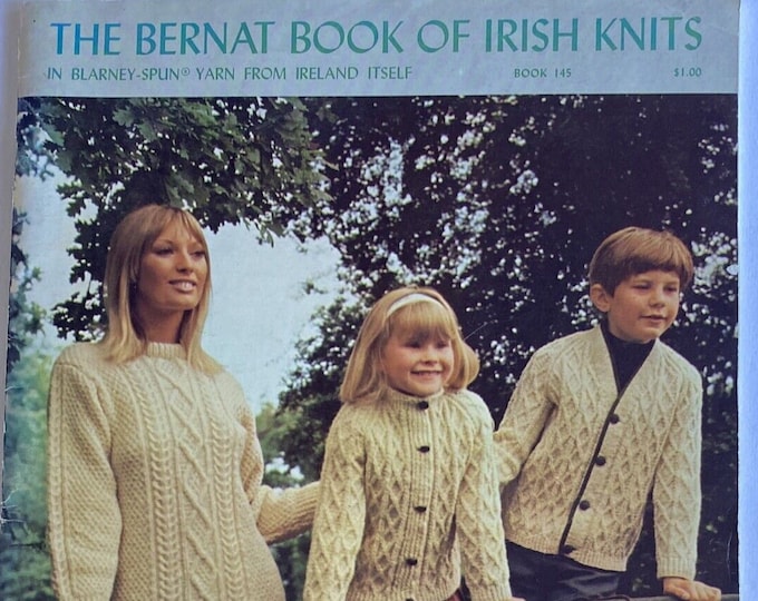 Bernat Knitting Pattern Book of Irish Knits - Etsy