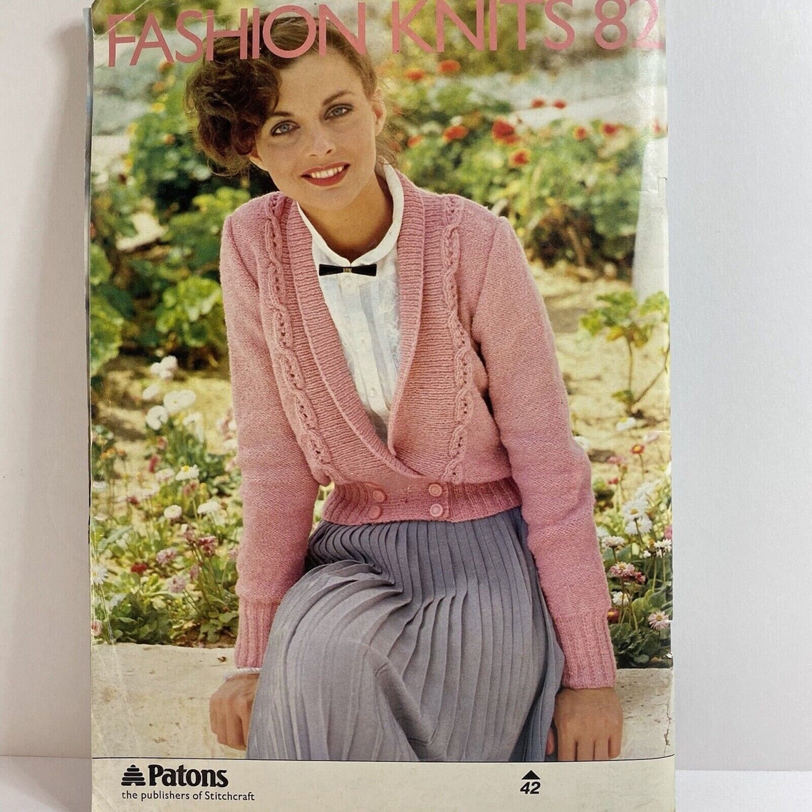 Vintage Patons Knitting Pattern Book Fashion Knits 1982 Hand Knit 42 ...