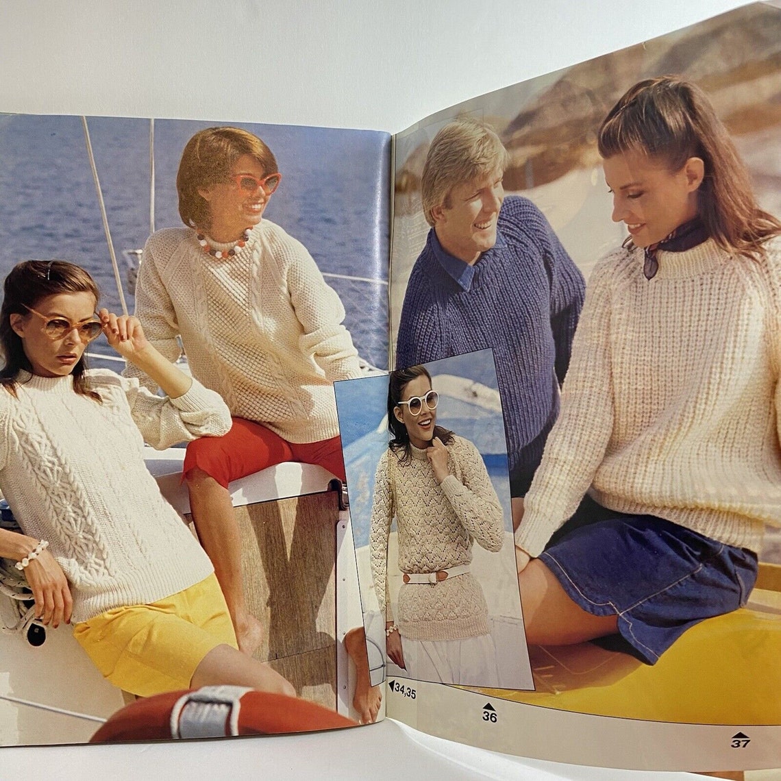 Vintage Patons Knitting Pattern Book Fashion Knits 1982 Hand Knit 42 ...