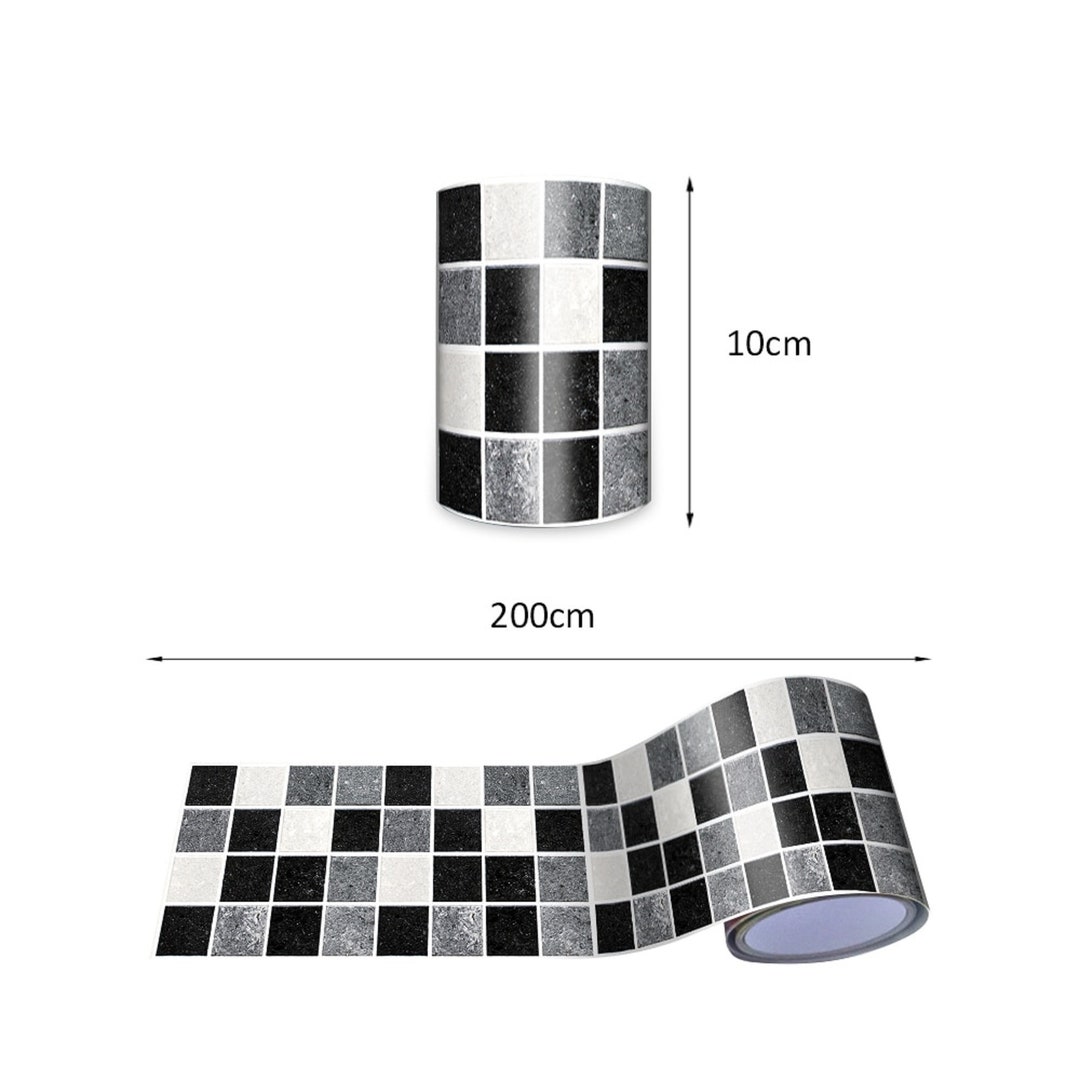 Tile Sticker Wall Border and Sticker Removable Greek Building Blocks ...