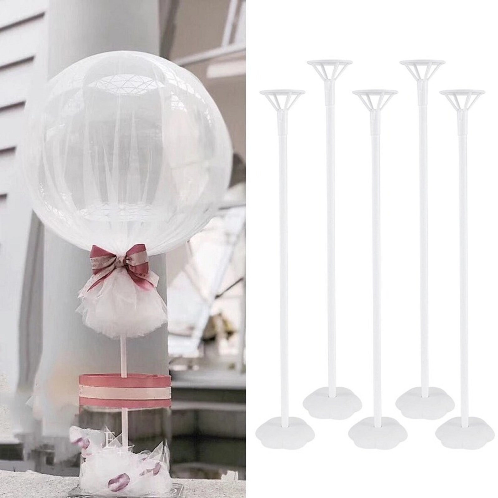 6pcs Balloon Stand Base Balloon Holder Column Support for - Etsy