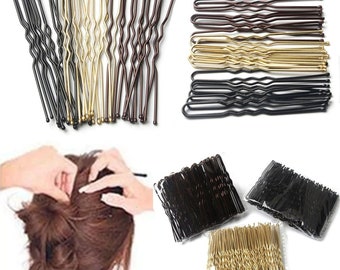 Gold U Hair Pin100 PC Gold Metal Hair Pins nickel and Lead - Etsy