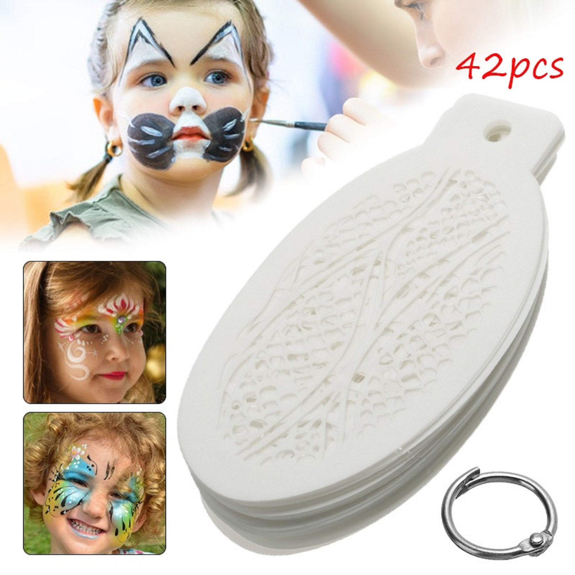 New White 42pcs/set Face Painting Stencils Templates - Etsy