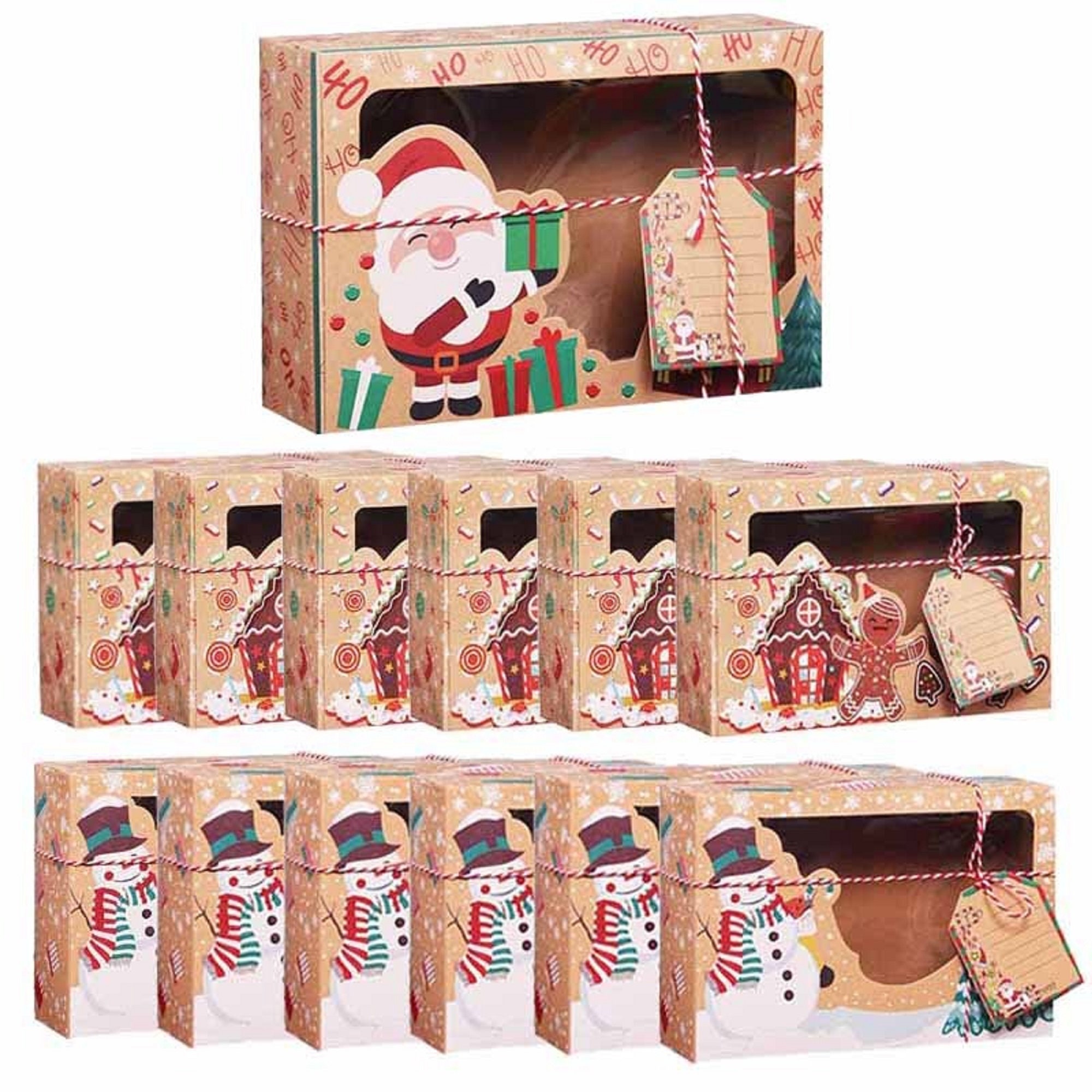 3 6 9 12 Pieces Craft Paper Candy Boxes Merry Christmas - Etsy