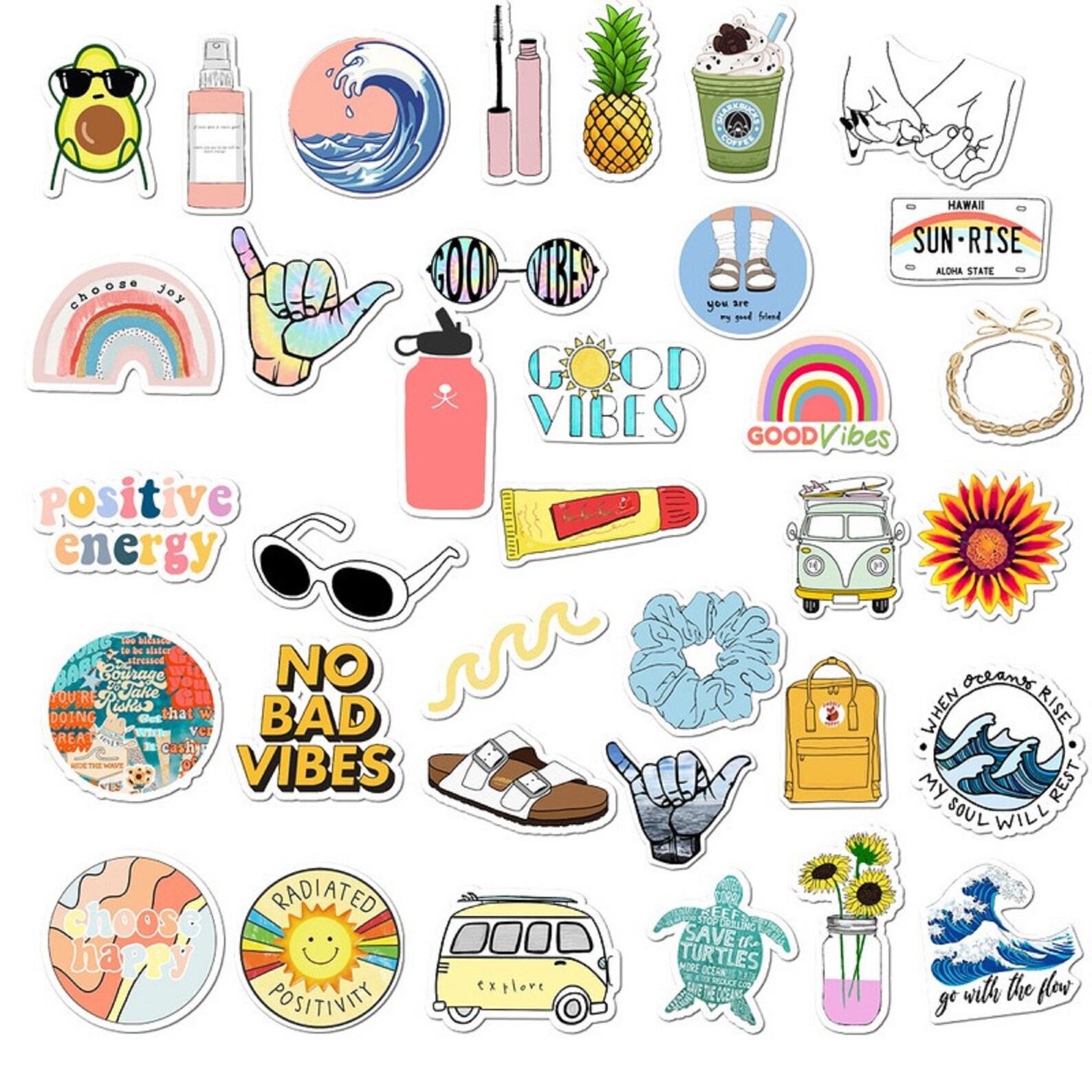10/35PCS/ Set VSCO Vinyl Stickers Girl Essential Stuff for - Etsy