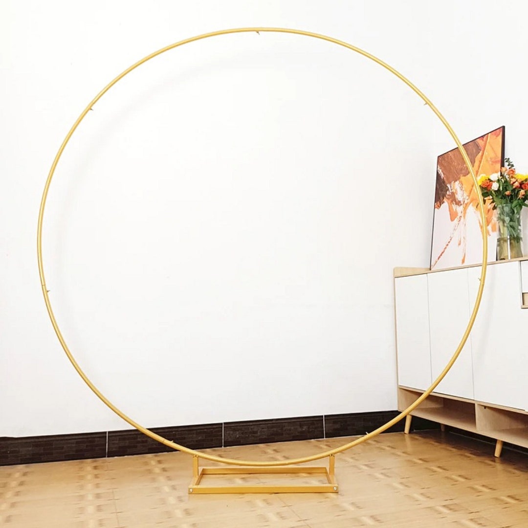 Metal Round Wedding Arch Stand Circle Backdrop Stand Balloon Arch Frame ...