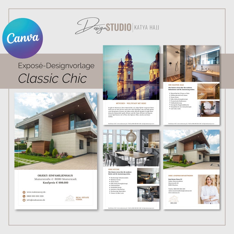 Real Estate Exposé as Canva Template DIN A4 - INSTANT DOWNLOAD - Etsy
