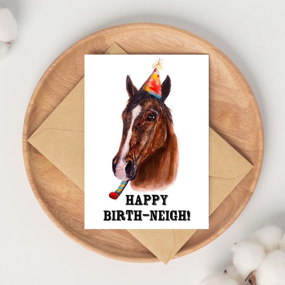 Happy Birth-neigh! Birthday Card - Etsy