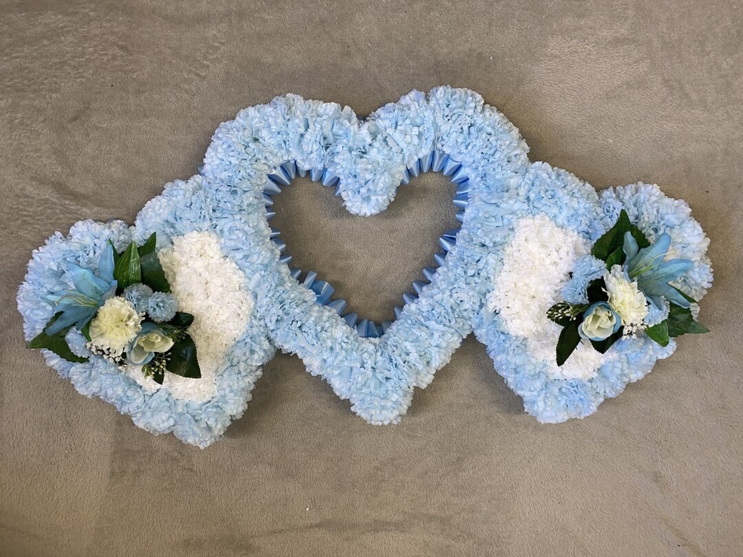 3ft TRIPLE Open LOVE HEART Funeral Memorial Tribute Artificial - Etsy