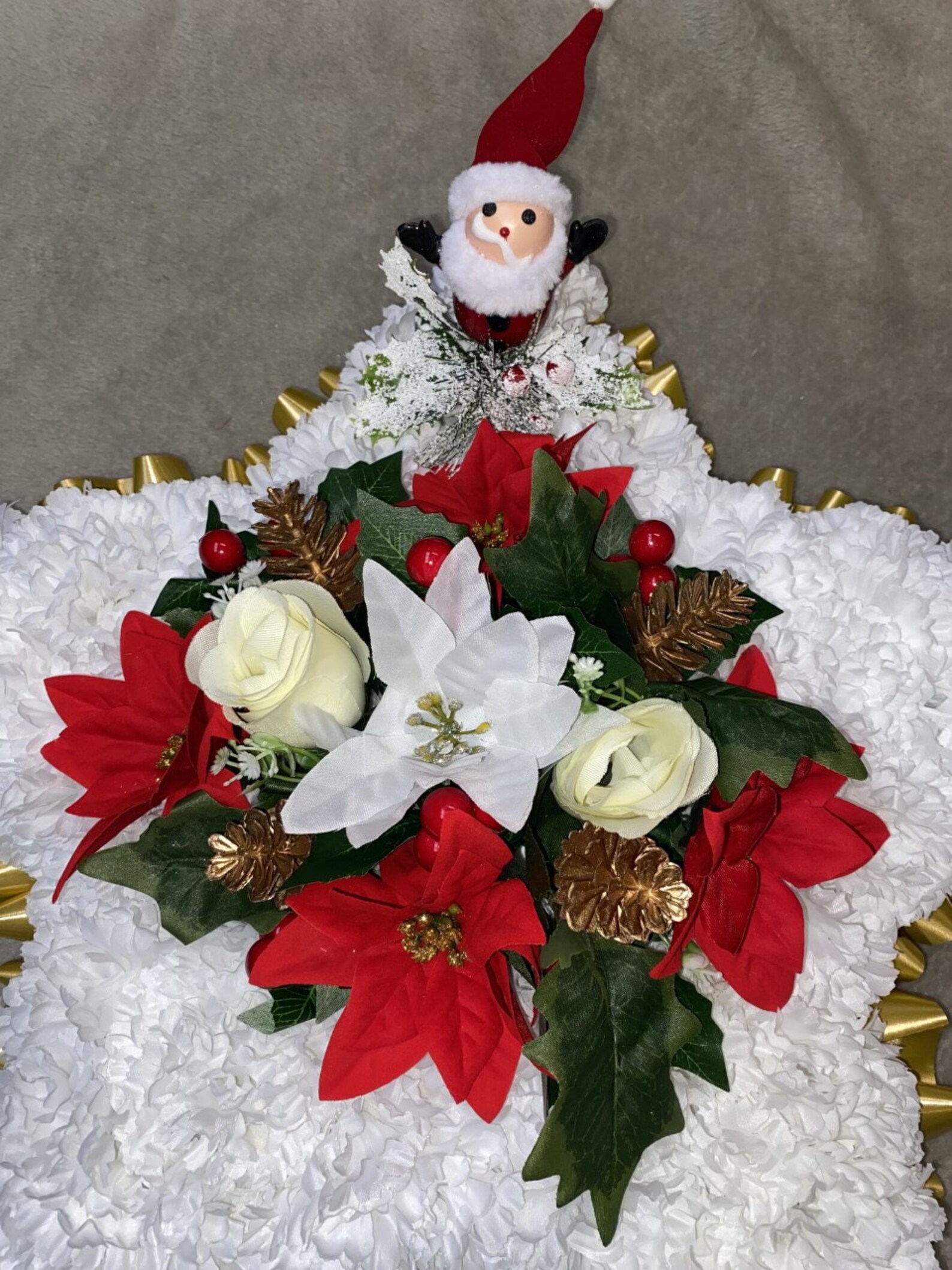 SANTA CHRISTMAS Star Xmas Decoration Funeral Memorial Tribute ...