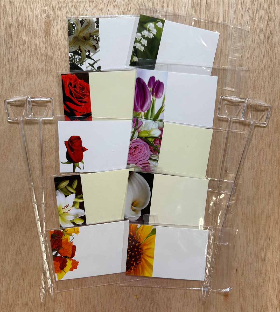 10 Florist Flower Message Card Funeral Wreath Anniversary in Loving ...
