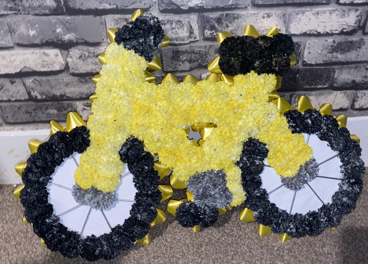 BMX PEDDAL BIKE Bicycle Funeral Memorial Tribute Artificial Flowers ...